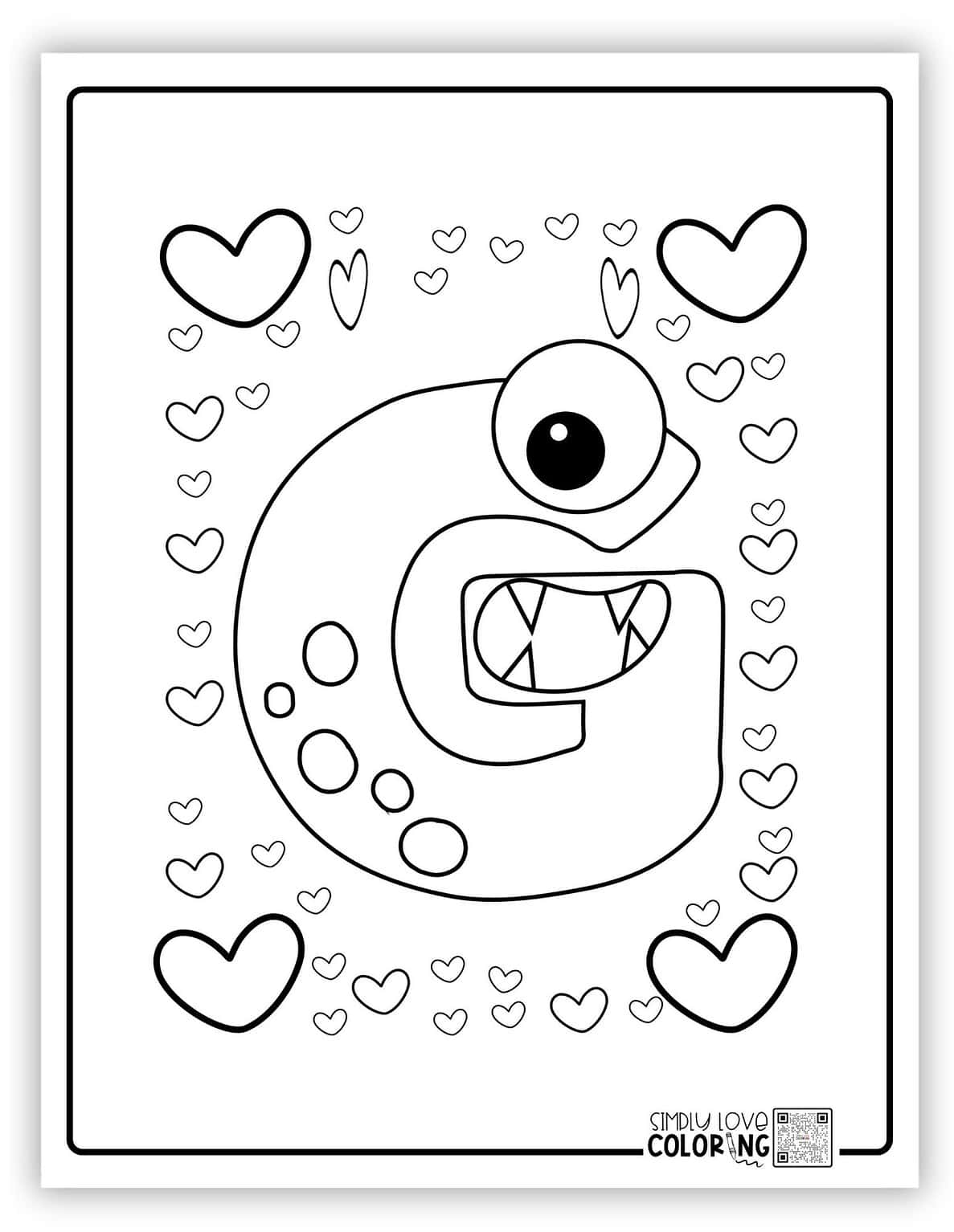 Monster Alphabet Coloring Pages (Free PDF Printables) - Simply Love ...