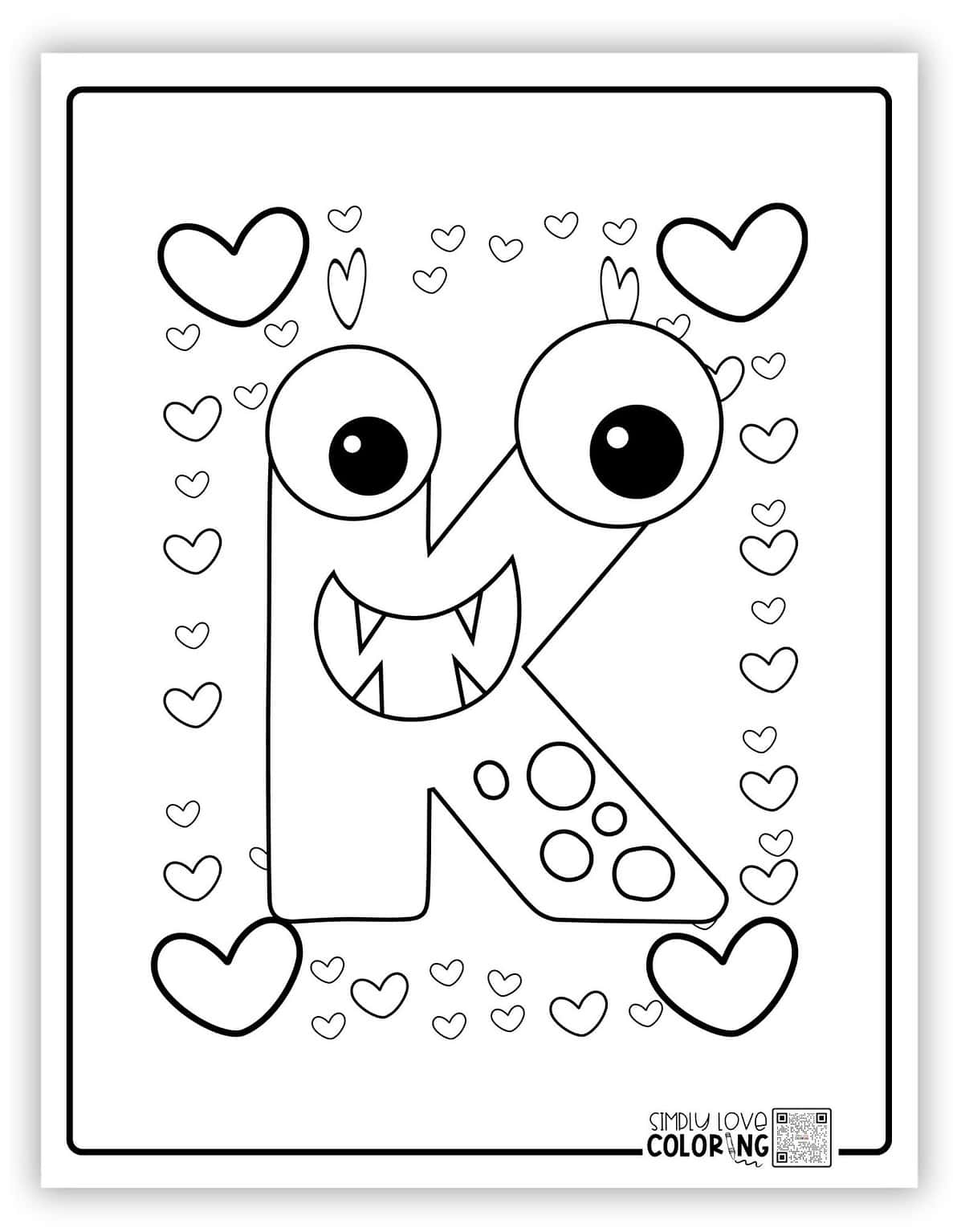 Monster Alphabet Coloring Pages (Free PDF Printables) - Simply Love ...
