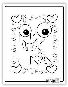 Monster Alphabet Coloring Pages (Free PDF Printables) - Simply Love ...