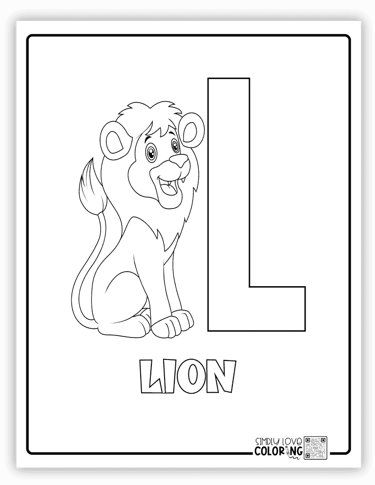 Animal Alphabet Coloring Pages (Free PDF Printables) - Simply Love Coloring