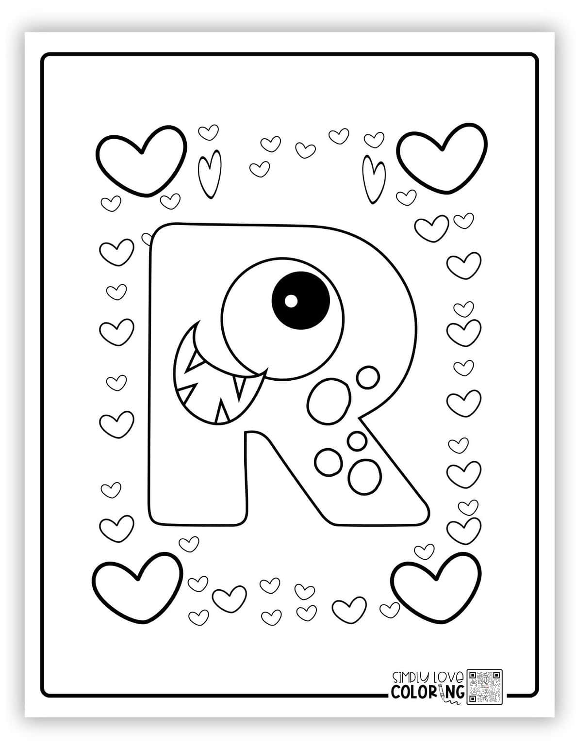 Monster Alphabet Coloring Pages (Free PDF Printables) - Simply Love ...