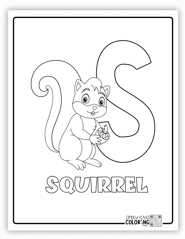 Animal Alphabet Coloring Pages (Free PDF Printables) - Simply Love Coloring