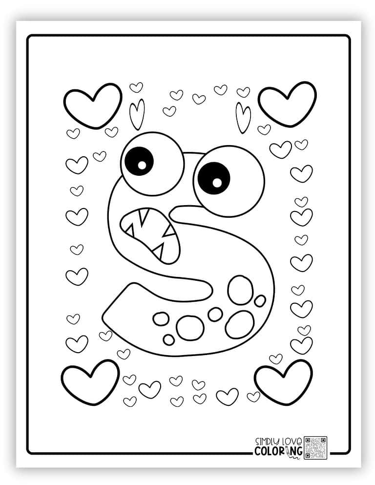 Monster Alphabet Coloring Pages (Free PDF Printables) - Simply Love ...