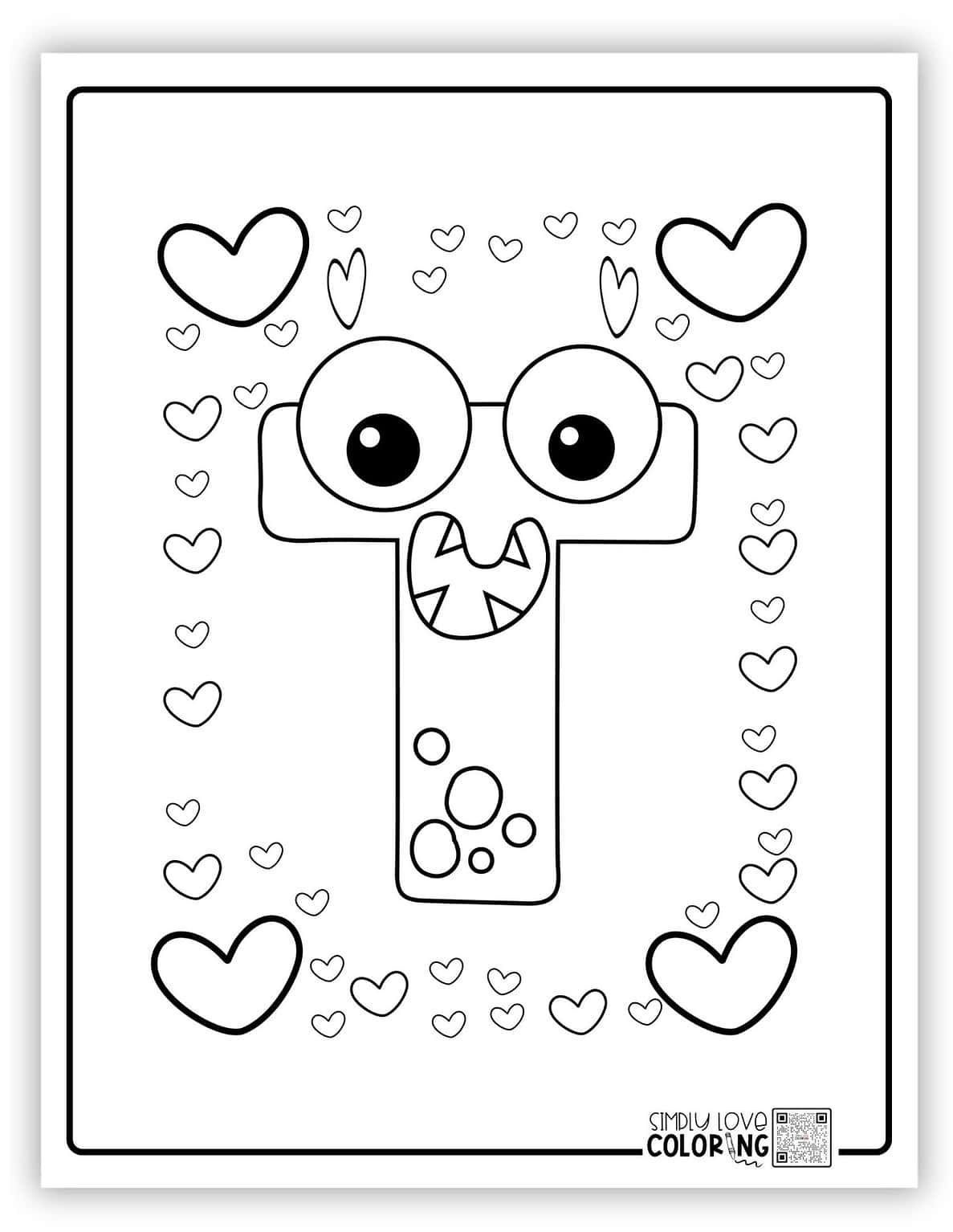Monster Alphabet Coloring Pages (Free PDF Printables) - Simply Love ...