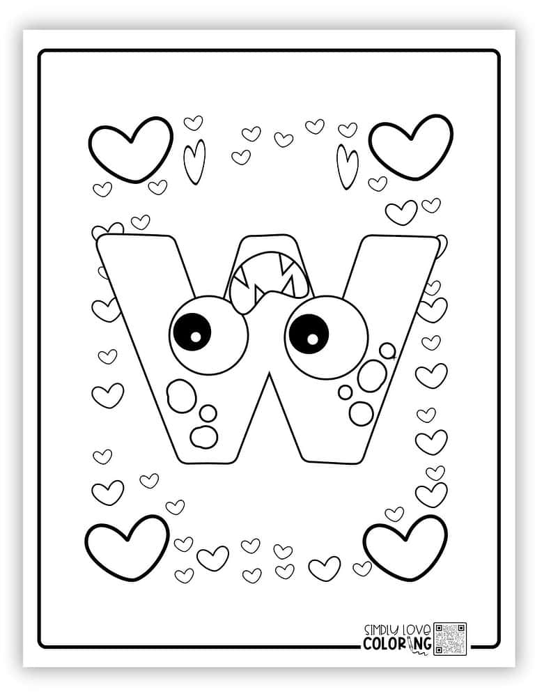 Monster Alphabet Coloring Pages (Free PDF Printables) - Simply Love ...