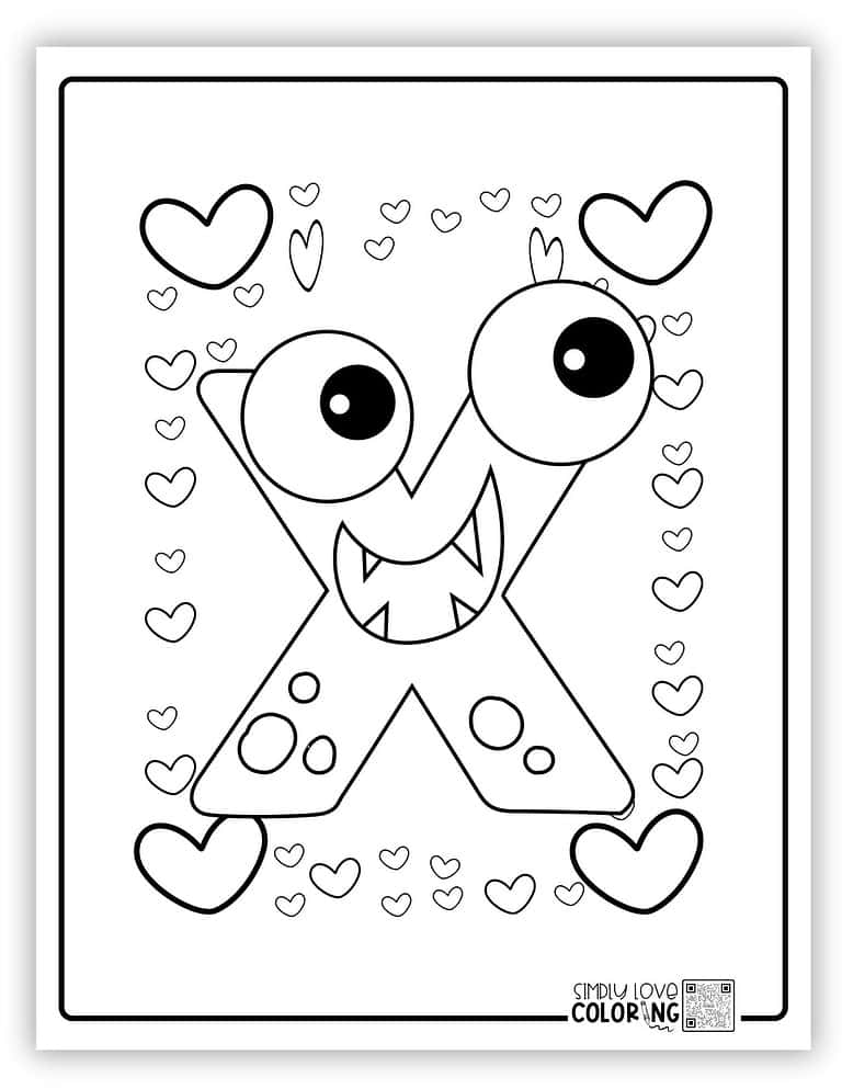 Monster Alphabet Coloring Pages (Free PDF Printables) - Simply Love ...
