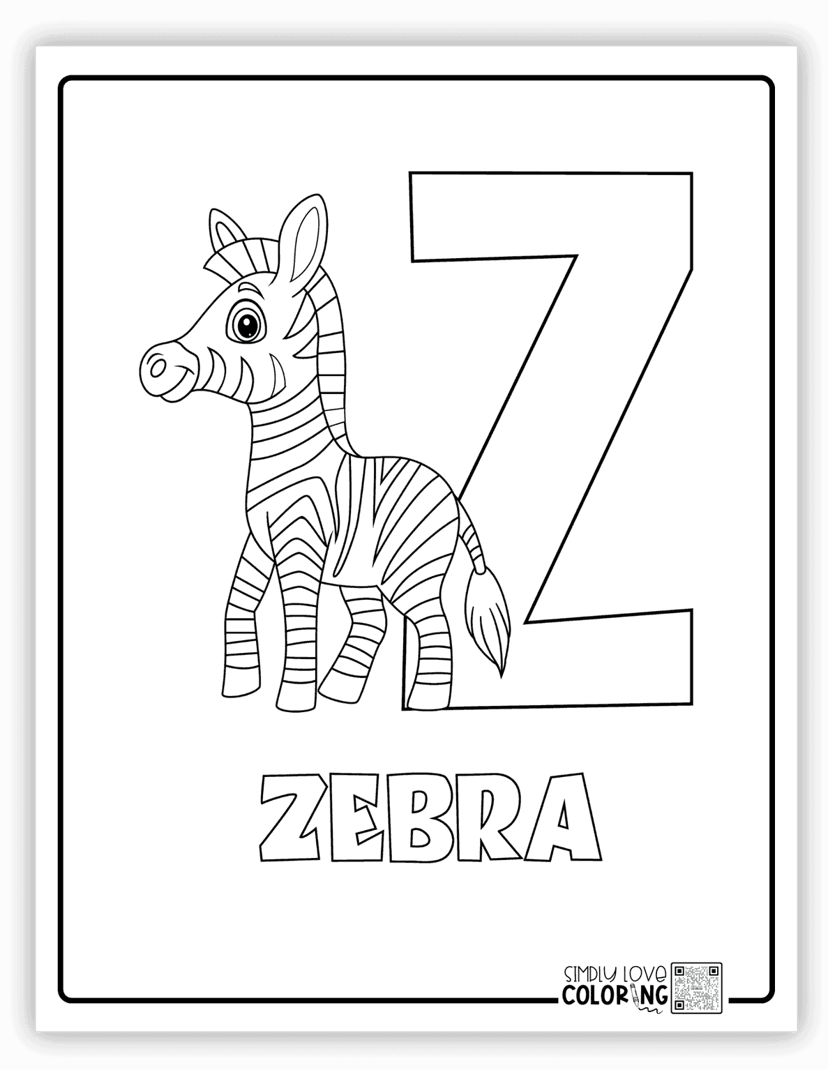Animal Alphabet Coloring Pages (Free PDF Printables) - Simply Love Coloring