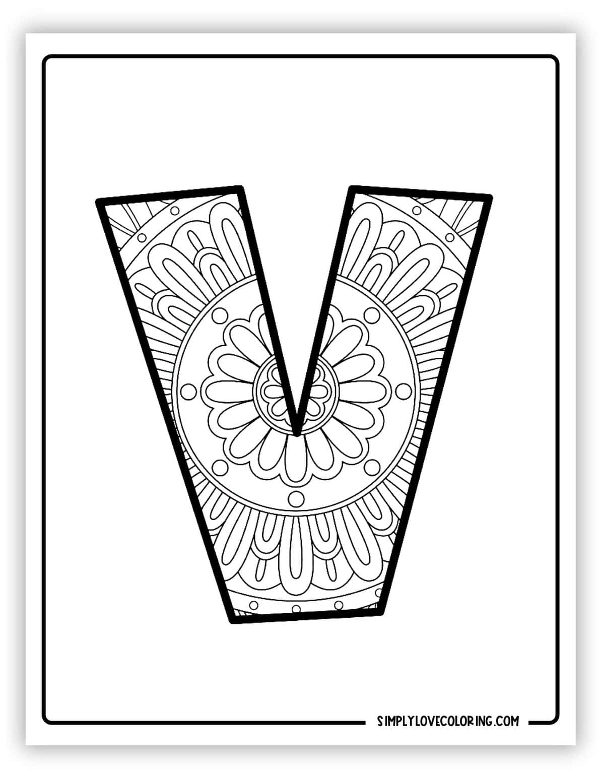 Mandala Alphabet Coloring Pages (Free PDF Printables) - Simply Love ...
