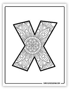 Mandala Alphabet Coloring Pages (Free PDF Printables) - Simply Love ...