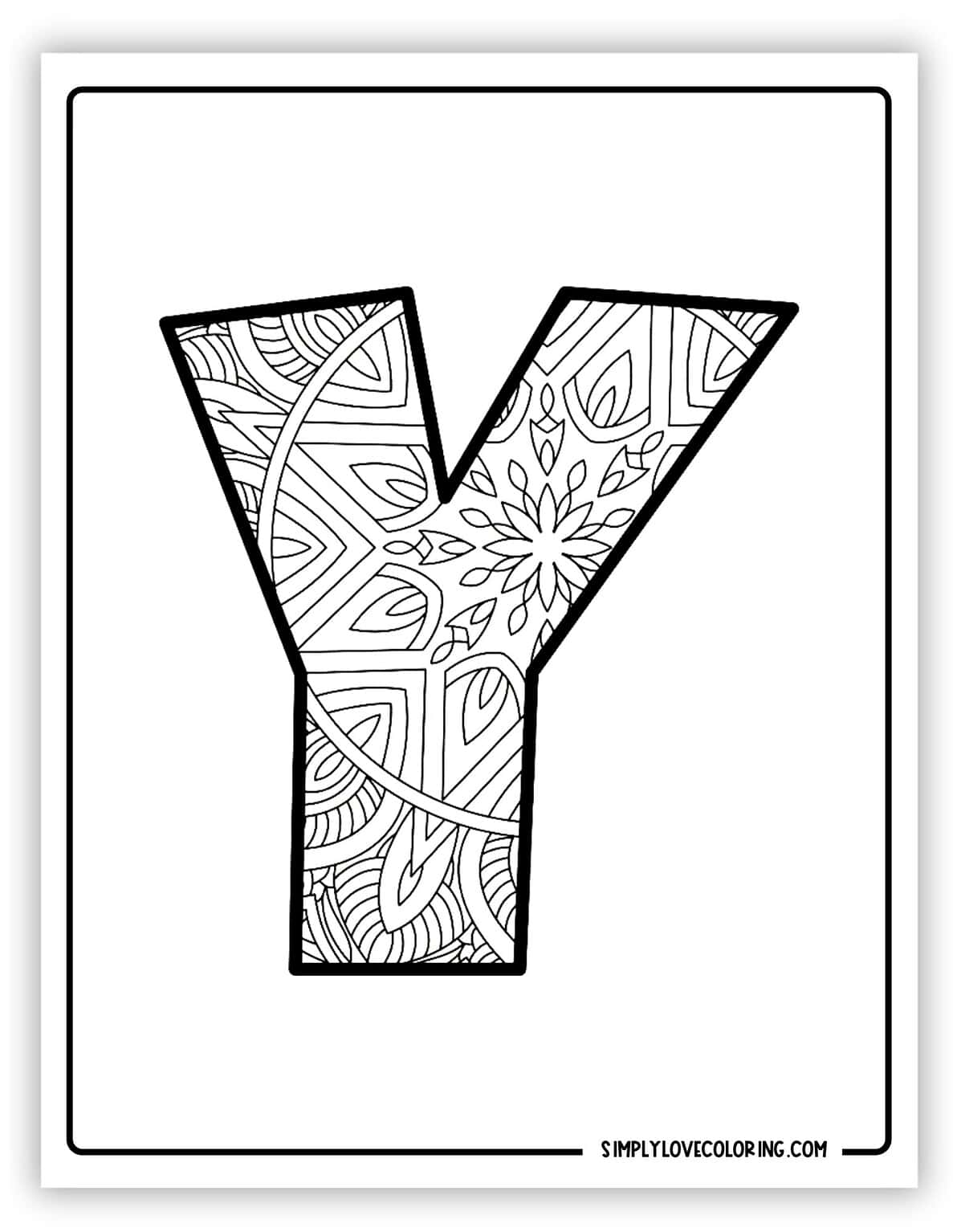 Mandala Alphabet Coloring Pages (Free PDF Printables) - Simply Love ...