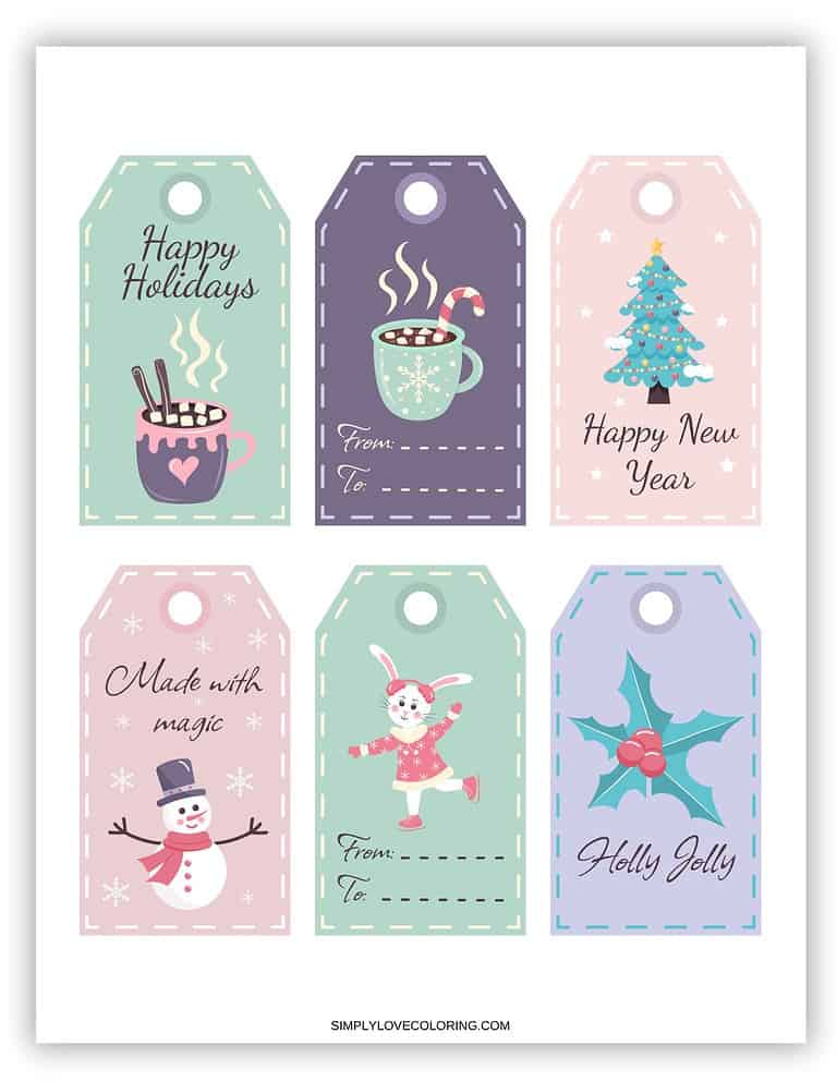 78 Printable Christmas Tags for Your Holiday Gifts (Free PDF Download ...