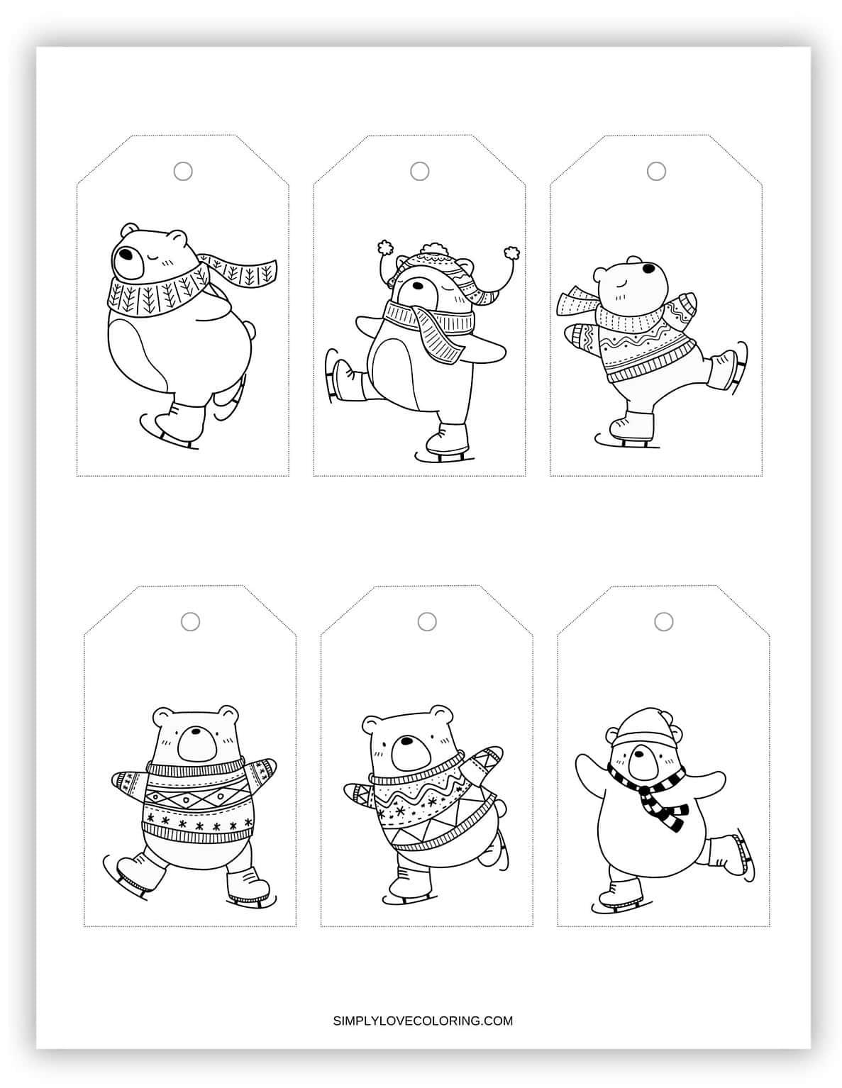 54 Christmas Gift Tag Coloring Pages (Free PDF Printables) - Simply ...