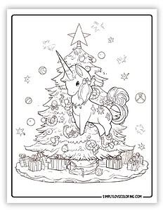 21 Christmas Unicorn Coloring Pages (Free PDF Printables) - Simply Love ...