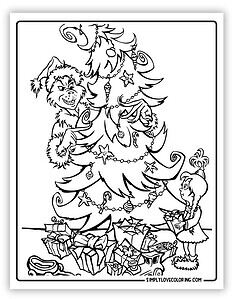 21 Grinch Christmas Tree Coloring Pages (Free PDF Printables) - Simply ...
