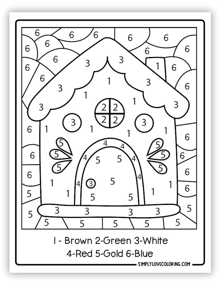 16 Gingerbread House Coloring Pages (Free PDF Printables) - Simply Love ...