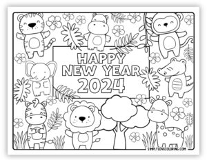 New Year's Coloring Pages (Free PDF Printables) - Simply Love Coloring