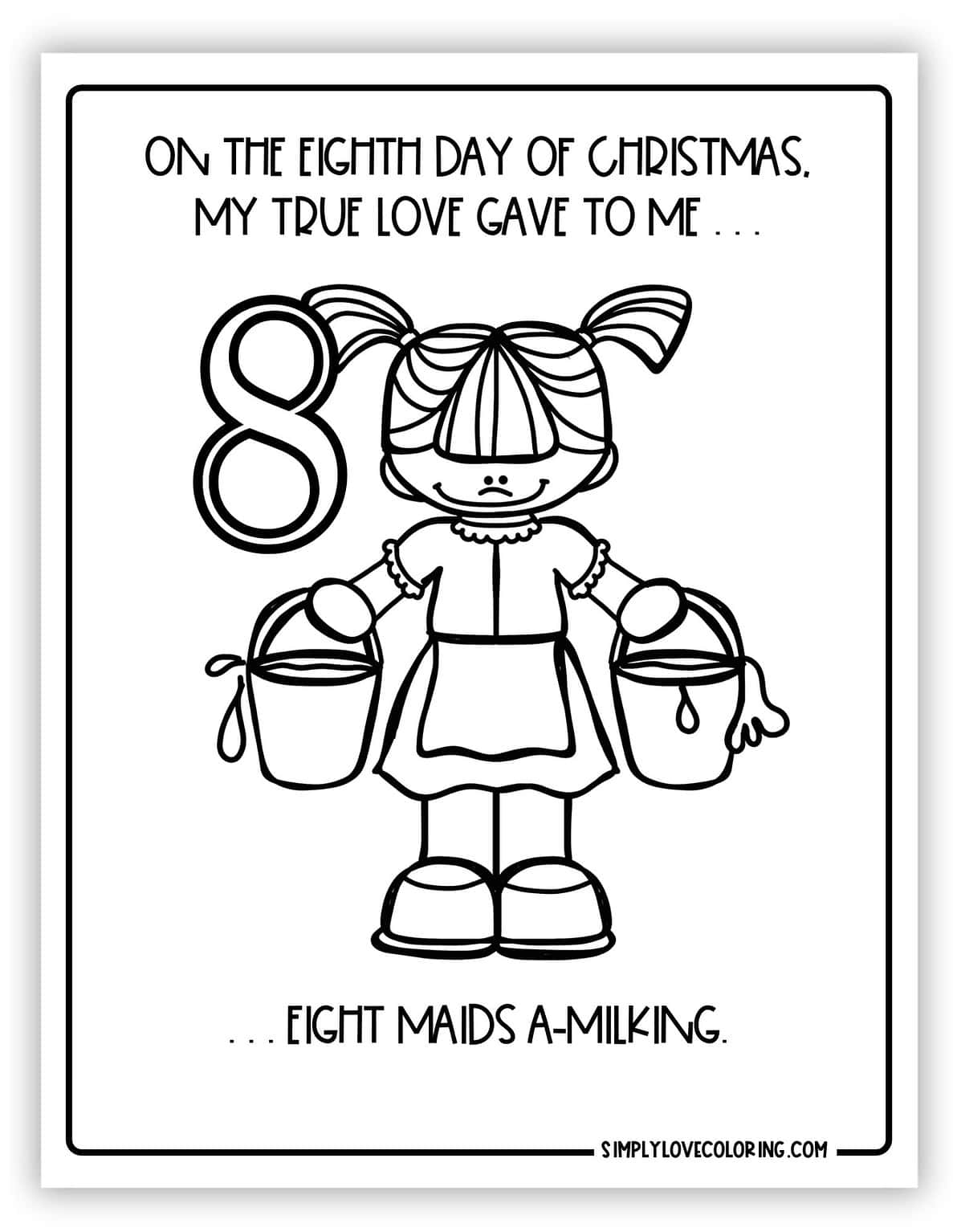 12 Days of Christmas Coloring Pages (Free PDF Printables) - Simply Love ...