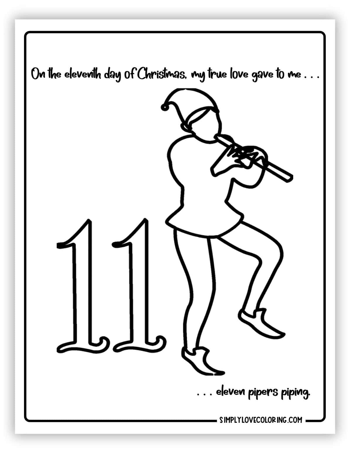 12 Days of Christmas Coloring Pages (Free PDF Printables) - Simply Love ...