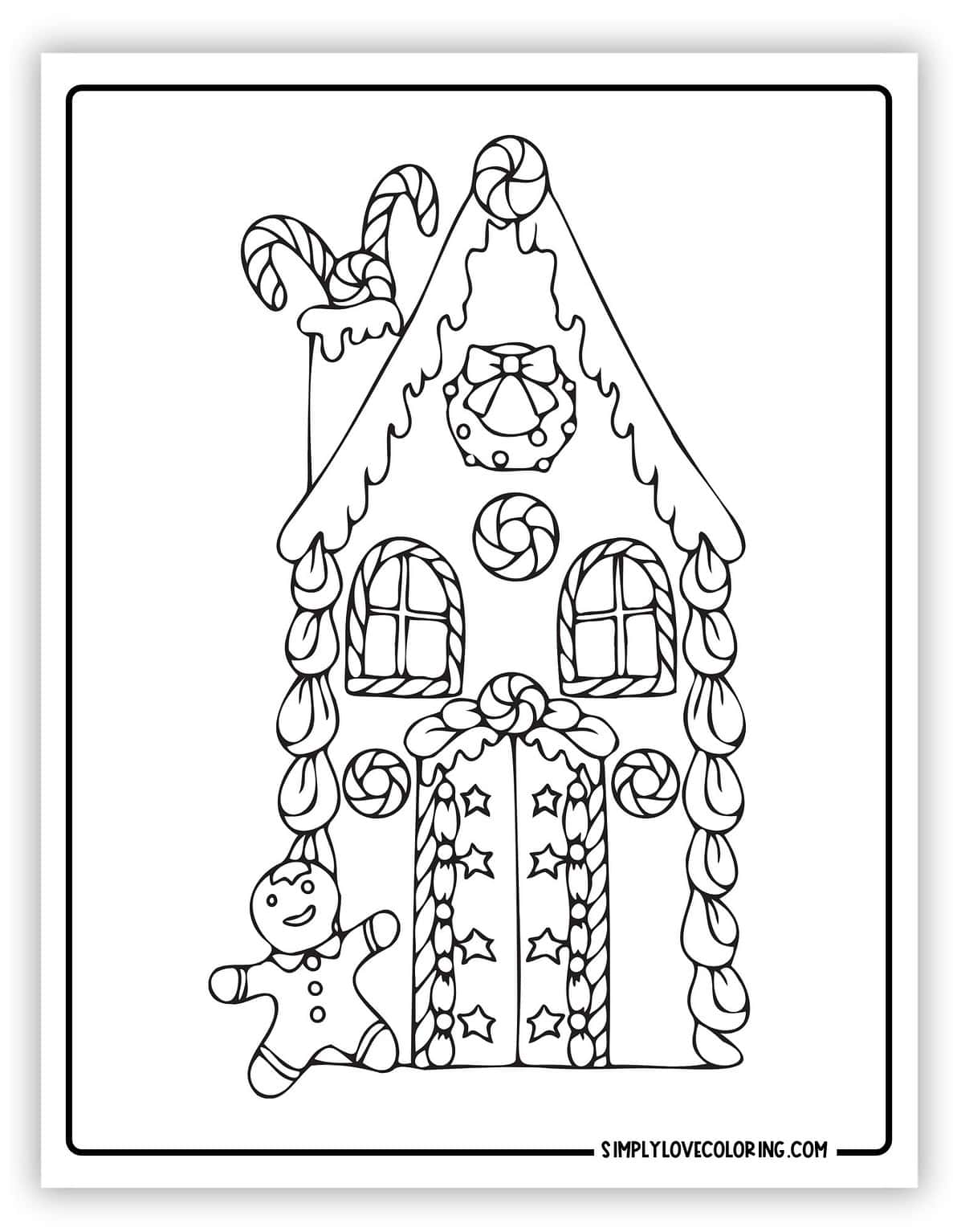 16 Gingerbread House Coloring Pages (Free PDF Printables) - Simply Love ...