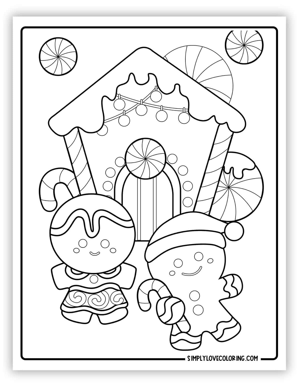 16 Gingerbread House Coloring Pages (Free PDF Printables) - Simply Love ...