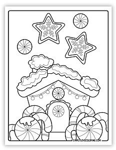 16 Gingerbread House Coloring Pages (Free PDF Printables) - Simply Love ...