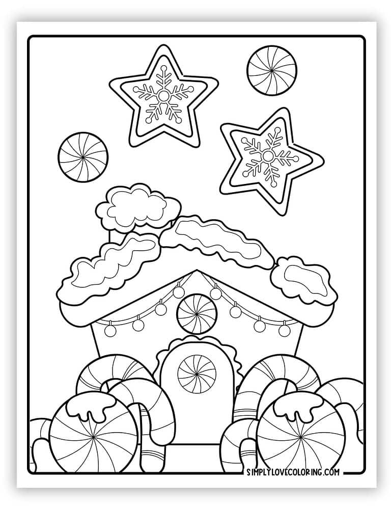 16 Gingerbread House Coloring Pages (Free PDF Printables) - Simply Love ...