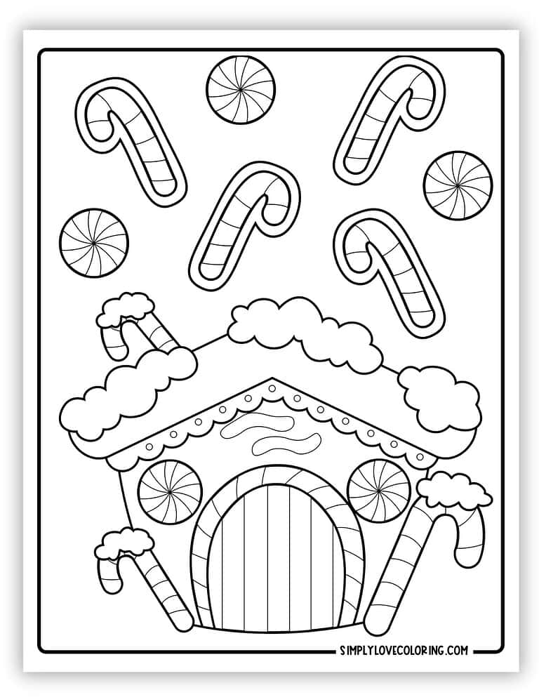 16 Gingerbread House Coloring Pages (Free PDF Printables) - Simply Love ...