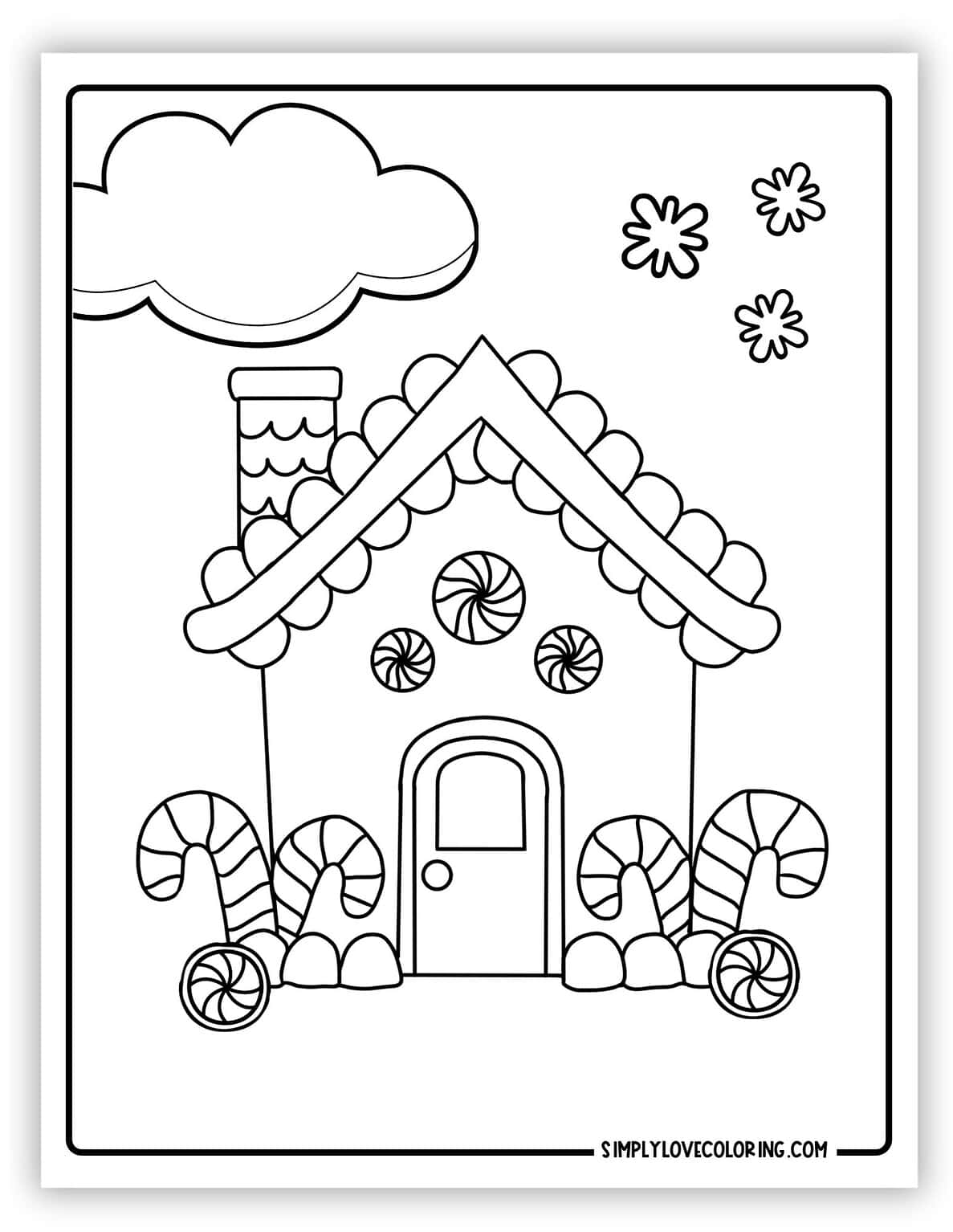 16 Gingerbread House Coloring Pages (Free PDF Printables) - Simply Love ...