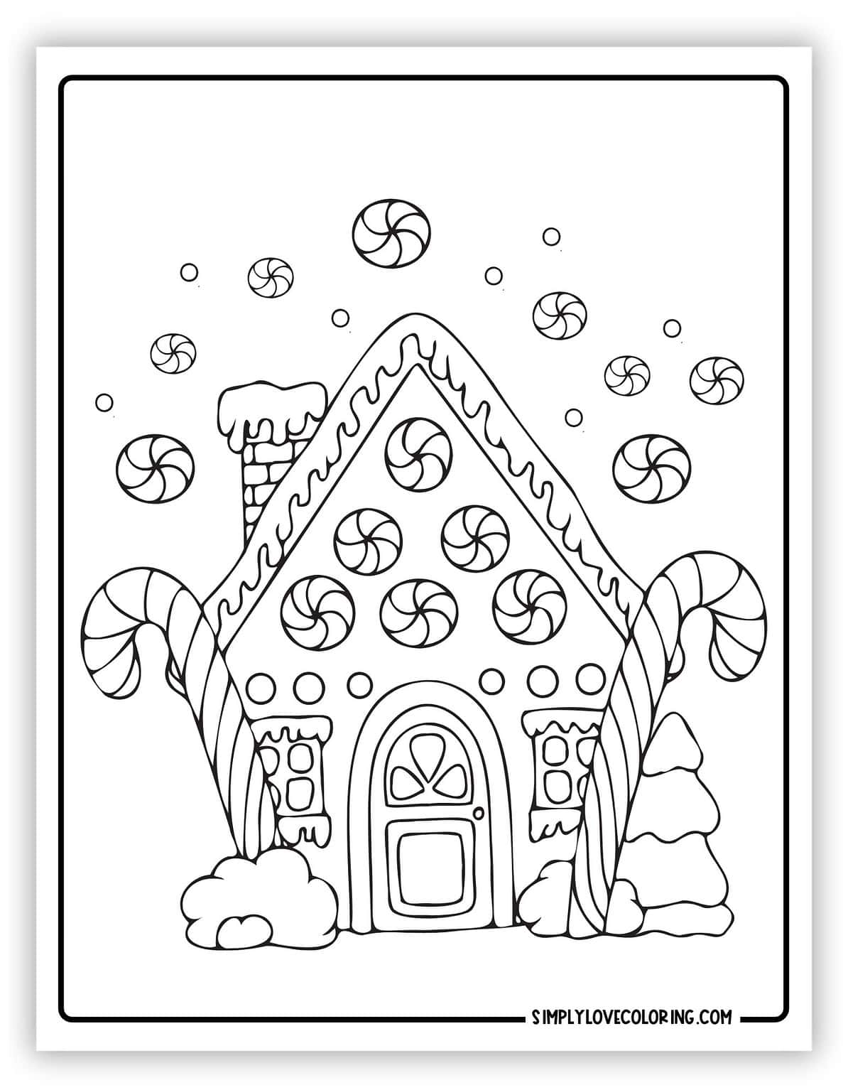 16 Gingerbread House Coloring Pages (Free PDF Printables) - Simply Love ...