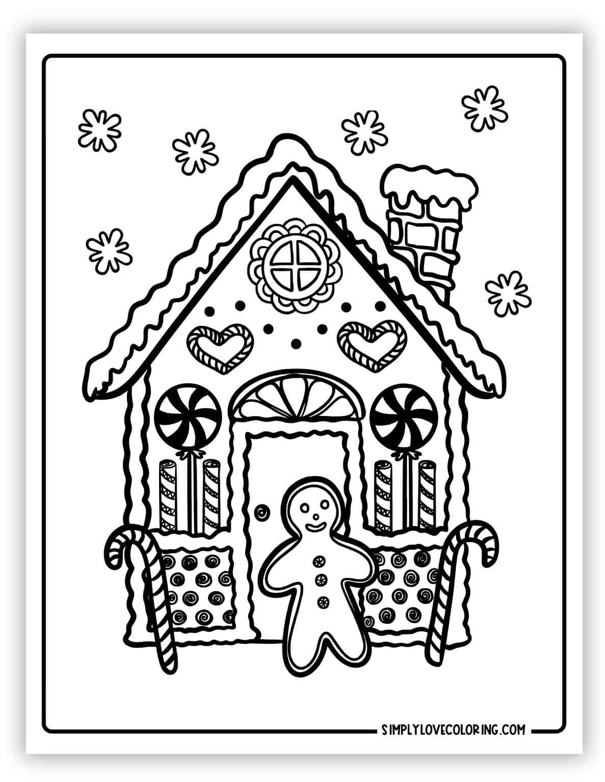 16 Gingerbread House Coloring Pages (Free PDF Printables) - Simply Love ...
