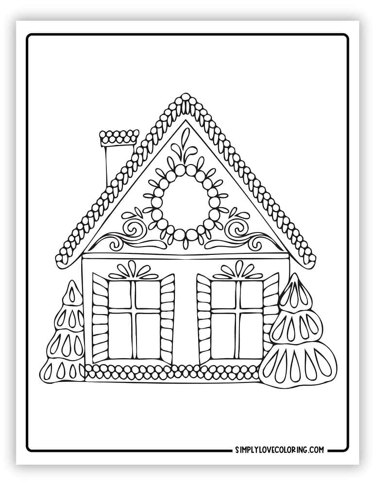 16 Gingerbread House Coloring Pages (Free PDF Printables) - Simply Love ...