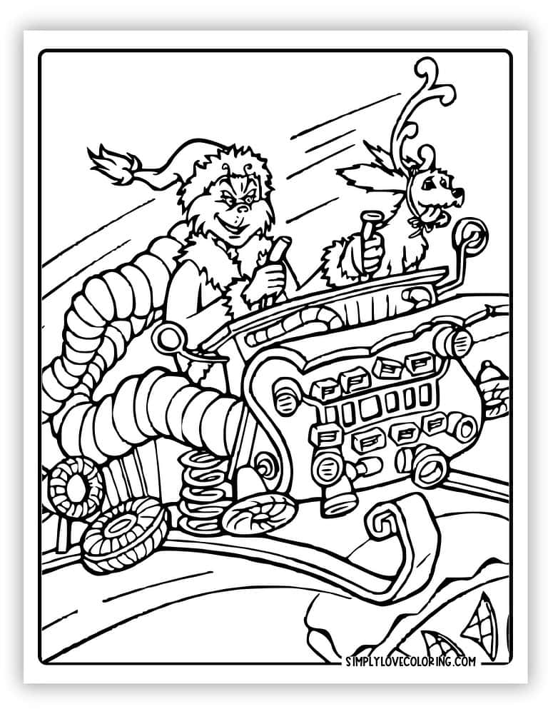 21 Grinch Christmas Tree Coloring Pages (Free PDF Printables) - Simply ...