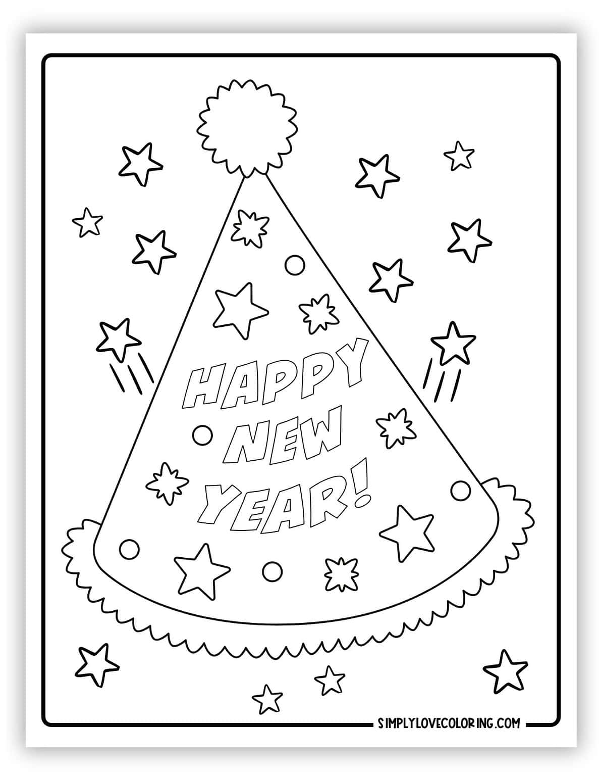 New Year's Coloring Pages (Free PDF Printables) - Simply Love Coloring