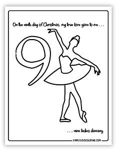 12 Days of Christmas Coloring Pages (Free PDF Printables) - Simply Love ...