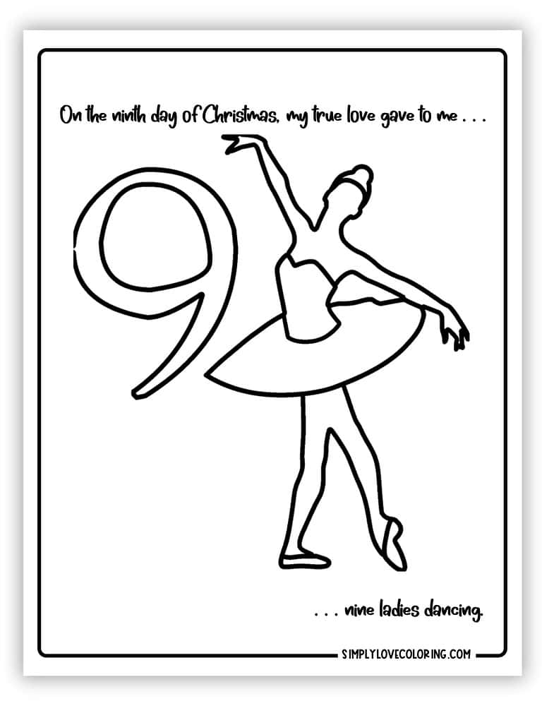 12 Days of Christmas Coloring Pages (Free PDF Printables) - Simply Love ...