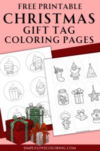 54 Christmas Gift Tag Coloring Pages (Free PDF Printables) – Simply ...