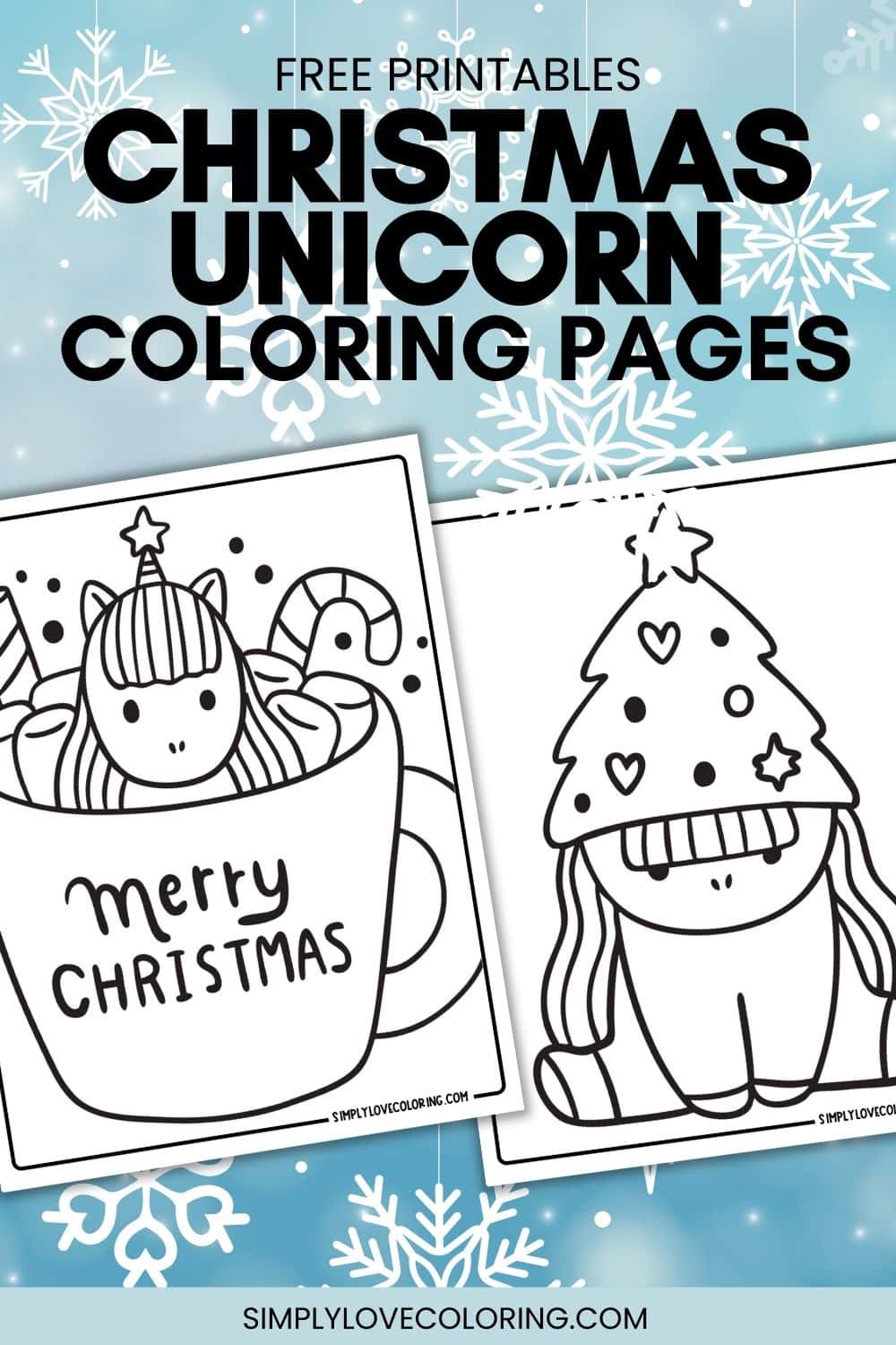 21 Christmas Unicorn Coloring Pages (Free PDF Printables) - Simply Love ...