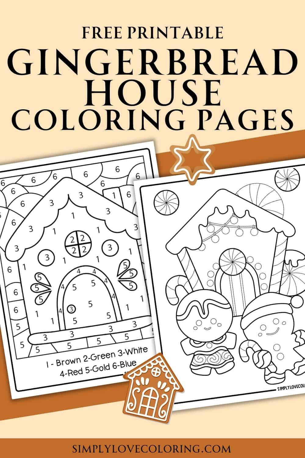 16 Gingerbread House Coloring Pages (Free PDF Printables) - Simply Love ...