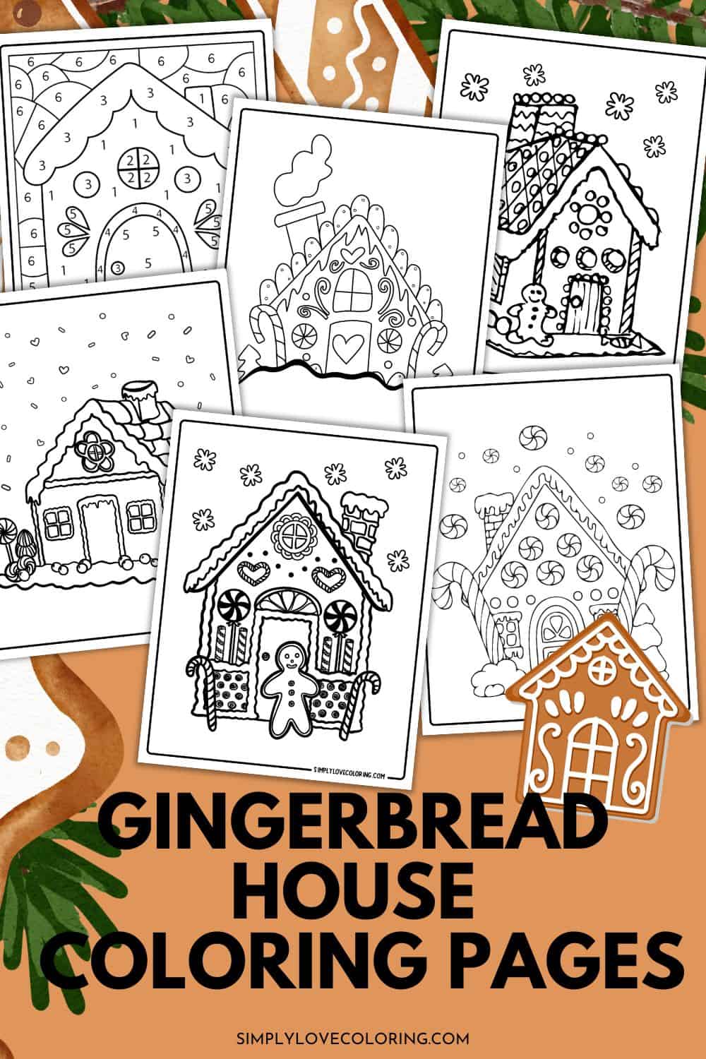16 Gingerbread House Coloring Pages (Free PDF Printables) - Simply Love ...