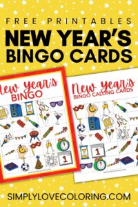 New Year's Bingo (Free PDF Printables) - Simply Love Coloring