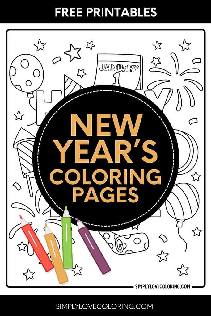 New Year's Coloring Pages (Free PDF Printables) - Simply Love Coloring