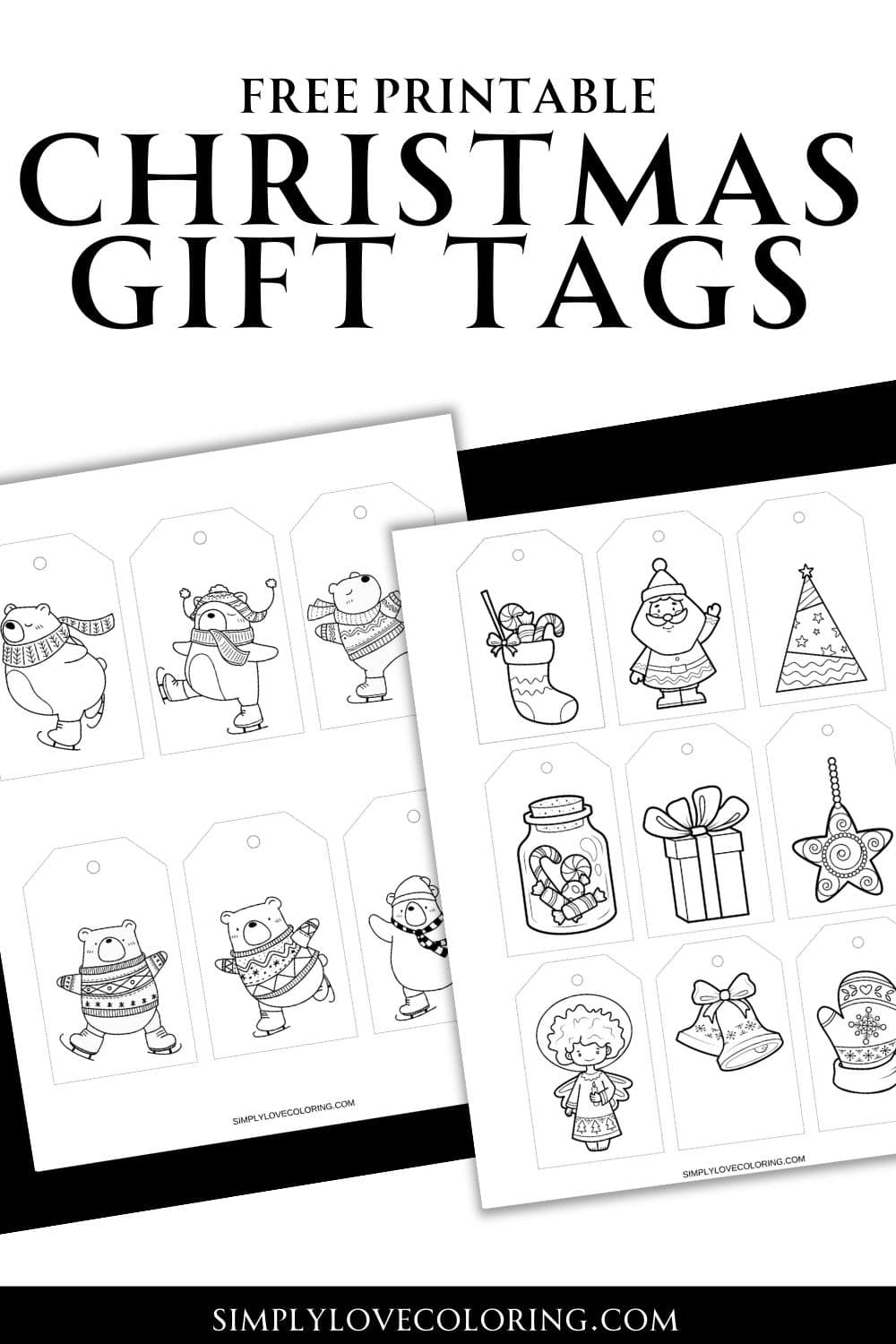 54 Christmas Gift Tag Coloring Pages (Free PDF Printables) – Simply ...