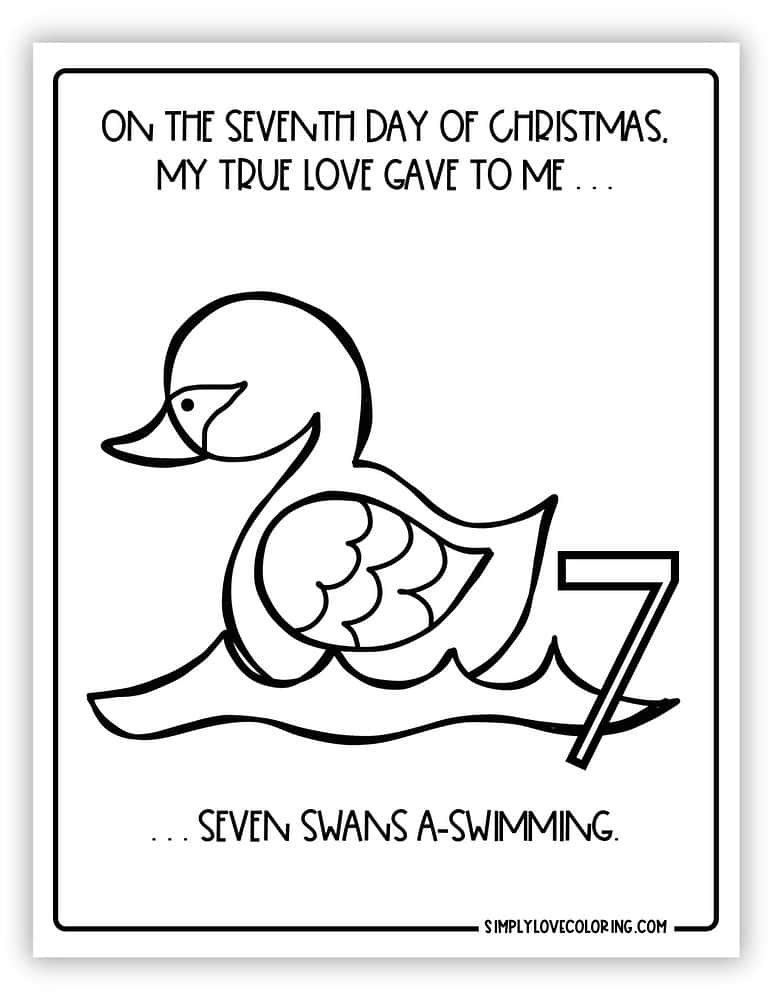 12 Days of Christmas Coloring Pages (Free PDF Printables) - Simply Love ...