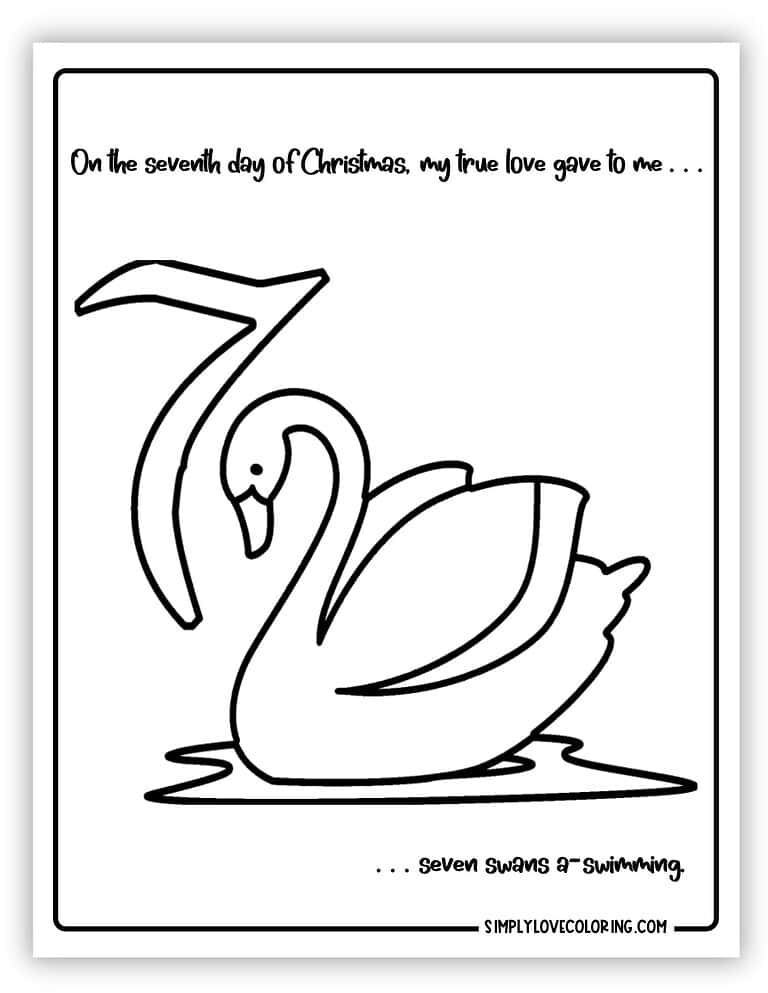 12 Days of Christmas Coloring Pages (Free PDF Printables) - Simply Love ...