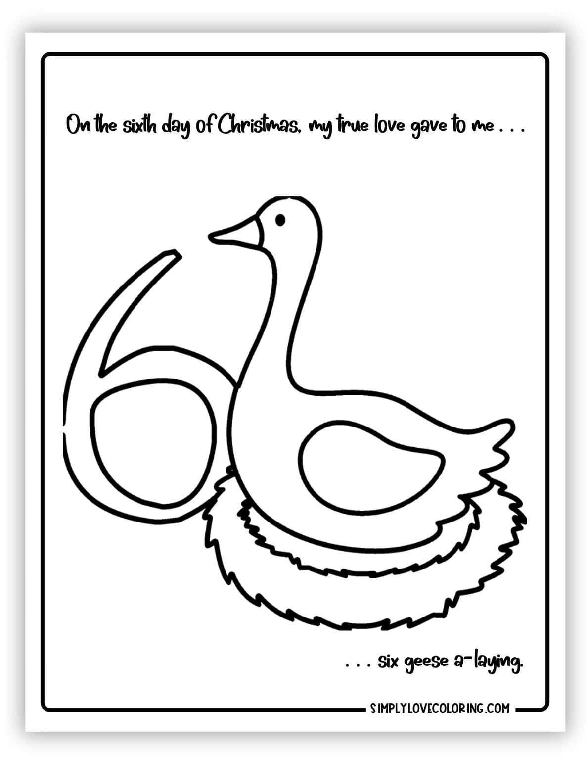 12 Days of Christmas Coloring Pages (Free PDF Printables) - Simply Love ...