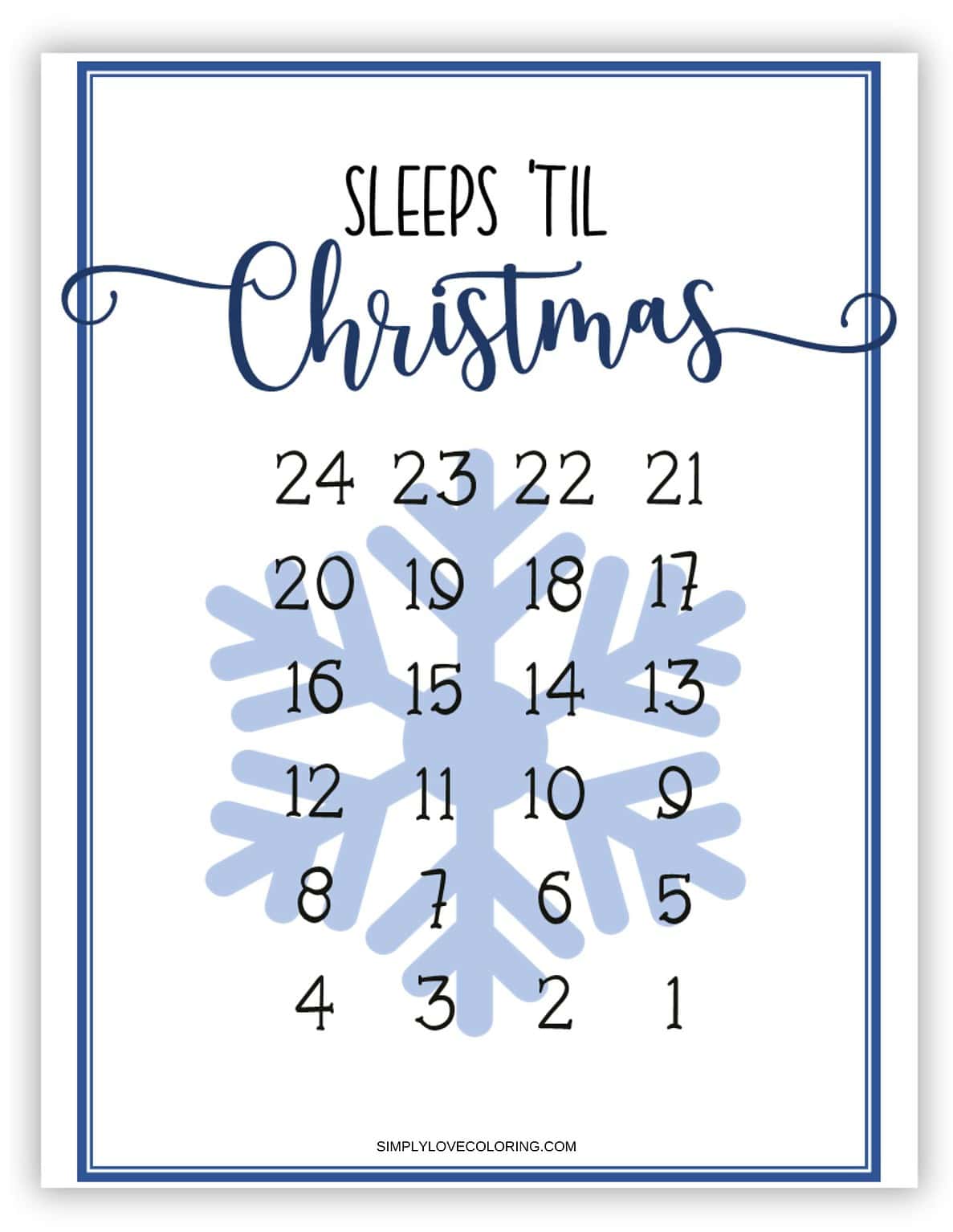 12 Christmas Countdown Calendars (Free PDF Printables) - Simply Love ...