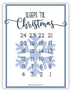 12 Christmas Countdown Calendars (Free PDF Printables) - Simply Love ...