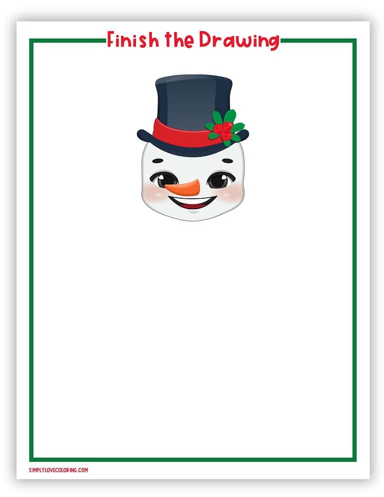 13 Christmas Drawing Activities: Finish the Picture (Free PDF ...