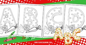 Christmas Cookie Alphabet Coloring Pages (Free PDF Printables) - Simply ...