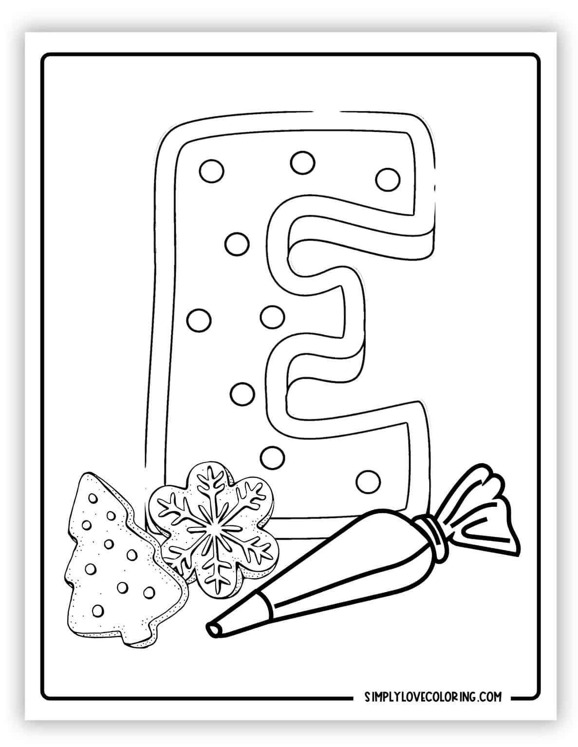 Christmas Cookie Alphabet Coloring Pages (Free PDF Printables) - Simply ...